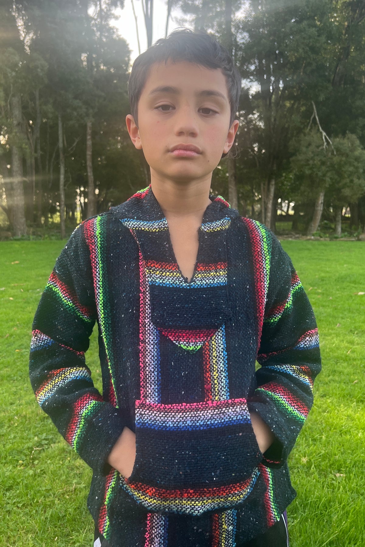 Kids Baja Hoodie - Neon Lights – ENDLESS SUMMER NZ